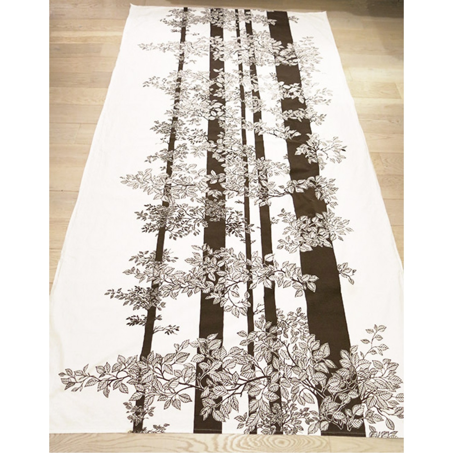 Huge Danish trees textile art print 60s/70s