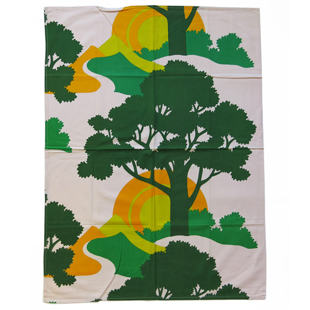 Sunset/sunrise fabric 60s/70s wall hanging