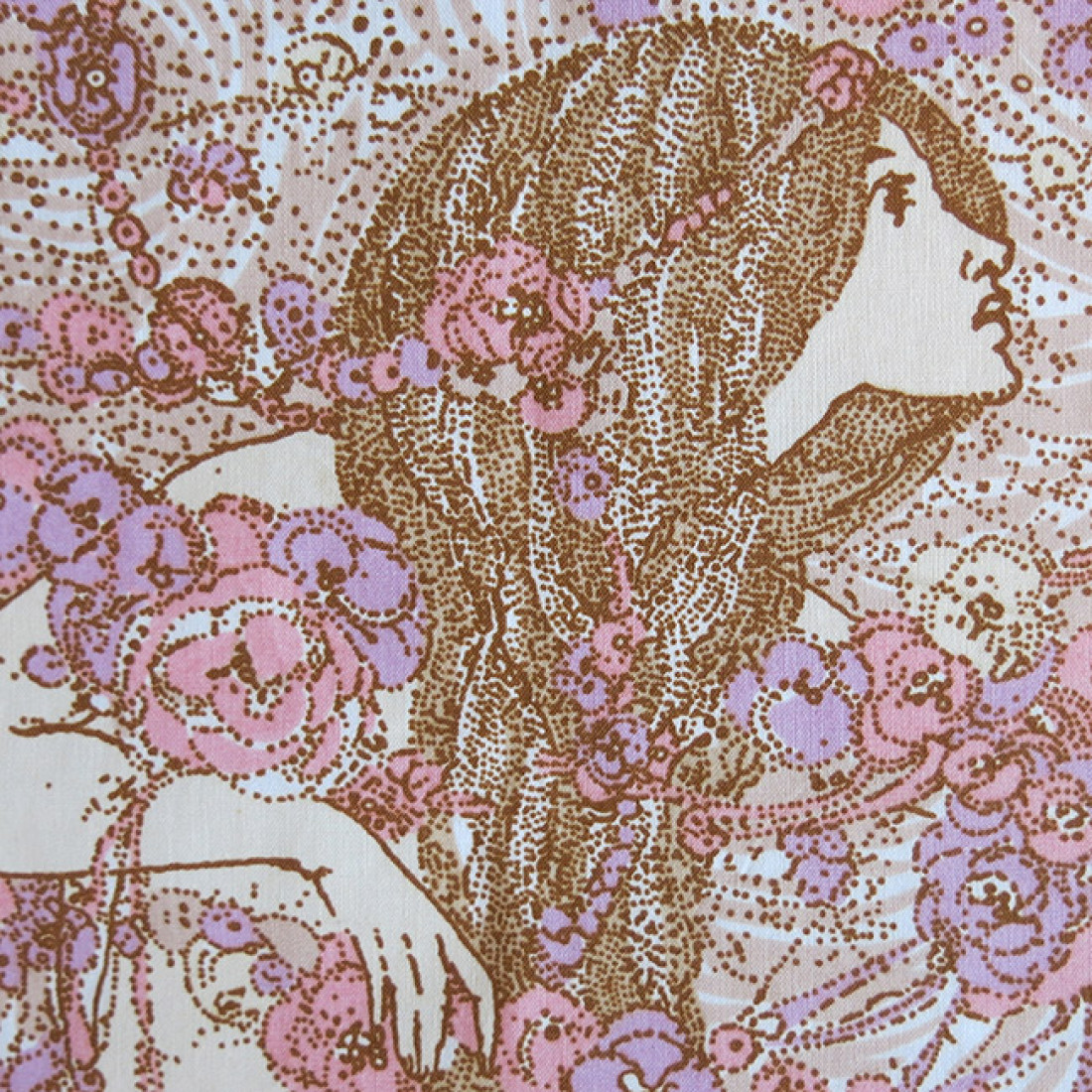 Vintage unused Glasgow-style Sanderson Cobweb fabric