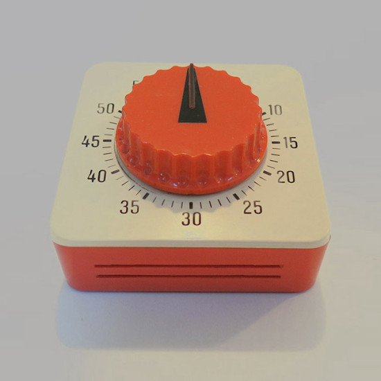 Vintage orange kitchen timer wedge 60s/70s