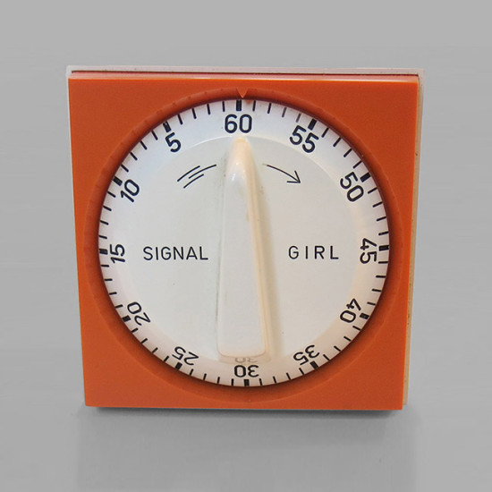 Kienzle Germany Signal Girl orange timer