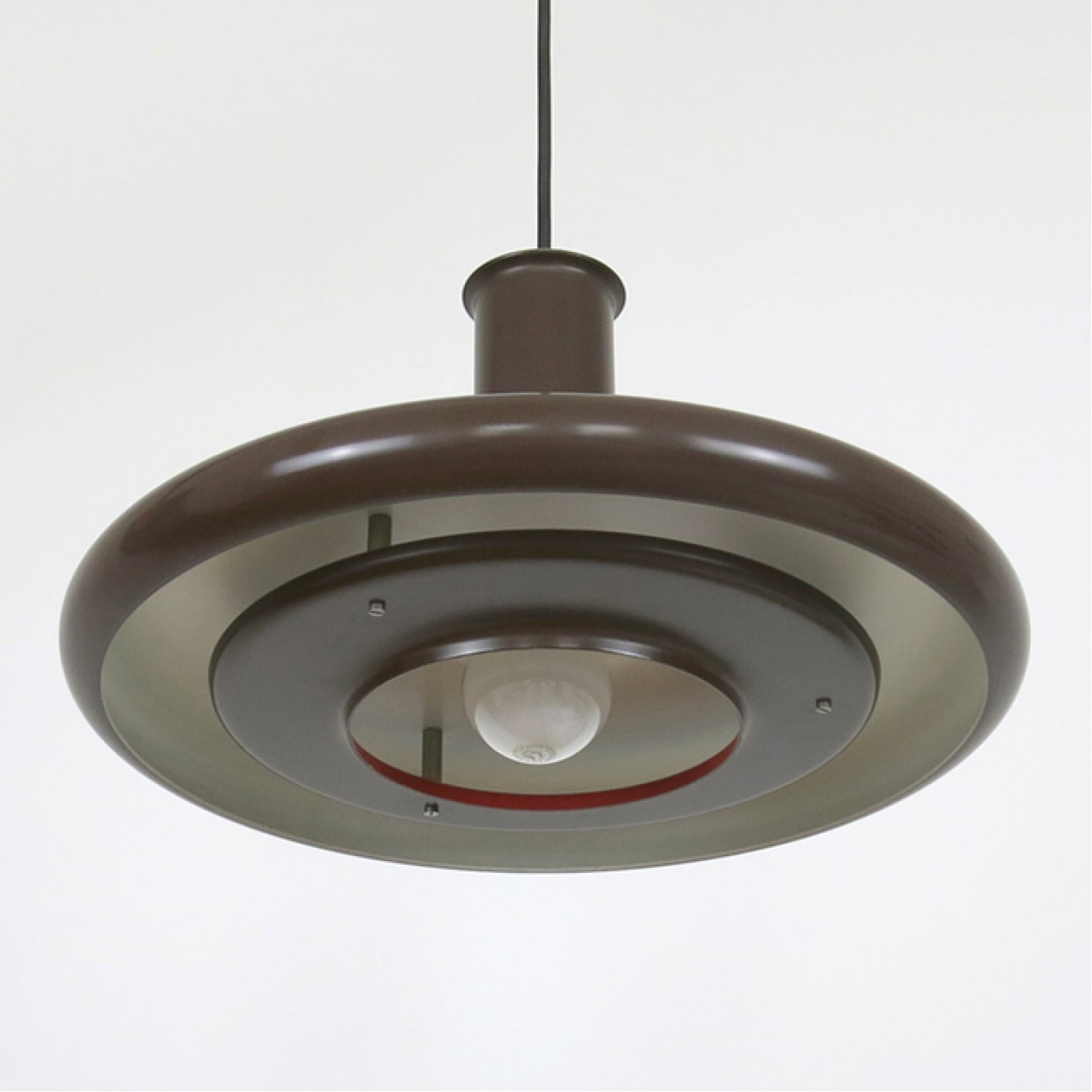 Optima pendant light pair by Hans Due for Fog & Mørup, 1970s