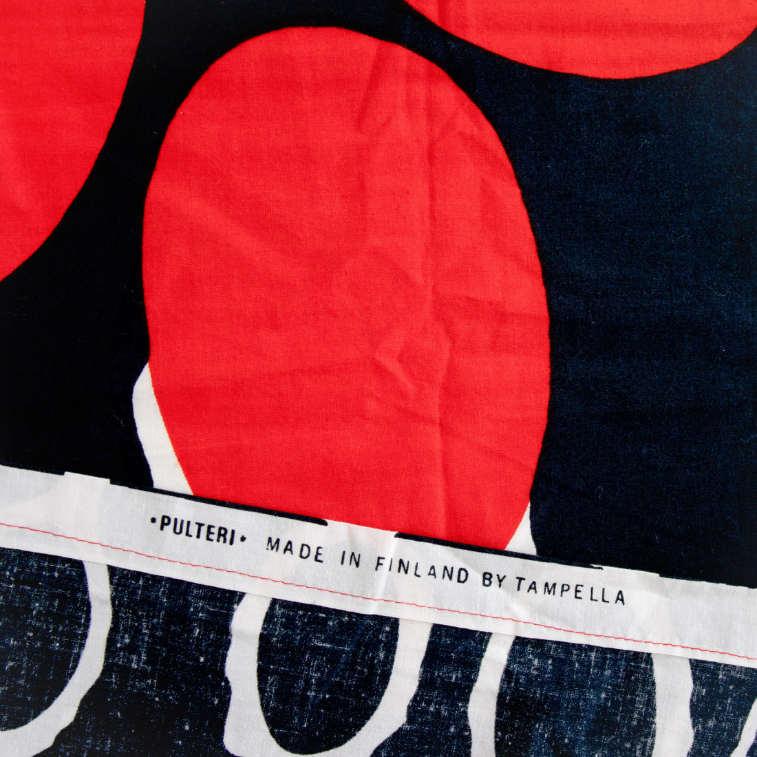 Tampella of Finland Pulteri art textile with bold graphic design 1970s
