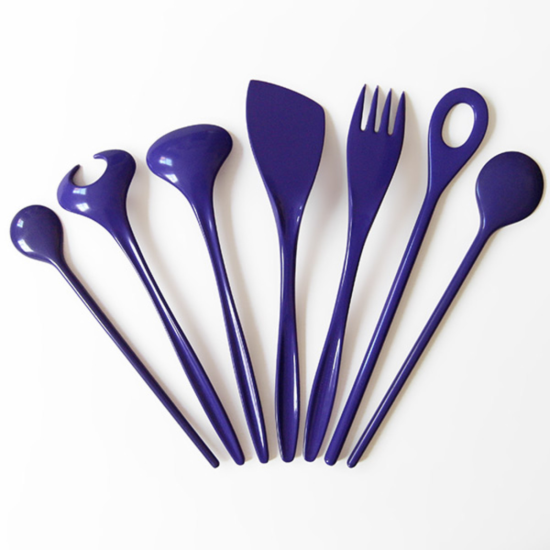 Purple vintage Rosti kitchen utensils 60s/70s