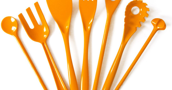 Egg-yolk yellow Rosti melamine kitchen utensils